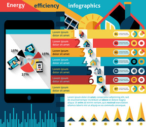 Energy efficiency infographics Royalty Free Vector Image