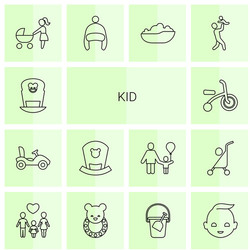 15 kid icons Royalty Free Vector Image - VectorStock