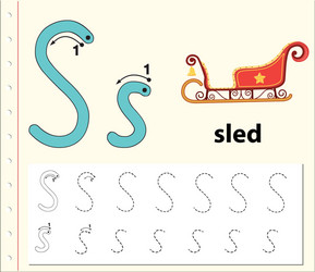 Letter S Tracing Alphabet Worksheets Vector Images (over 270)