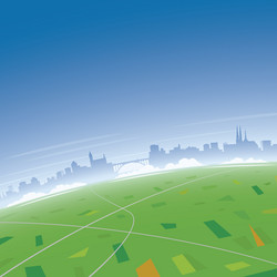 Vienna skyline aerial view Royalty Free Vector Image