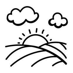 Doodle Sunset Vector Images (over 2,500)