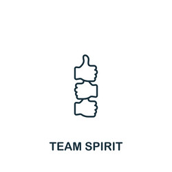 Team spirit icon monochrome simple sign from Vector Image