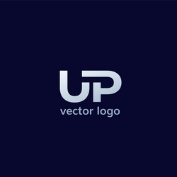Up logo design 3d letters Royalty Free Vector Image