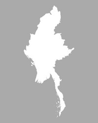 Myanmar map grey Royalty Free Vector Image - VectorStock