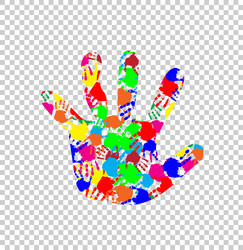 Hand Handprint Yellow Vector Images (over 200)