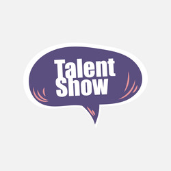Talent show advertising sticker set label design Vector Image