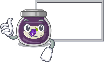 A cute picture grape jam cartoon Royalty Free Vector Image