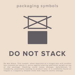 Do not stack packaging symbol sign and label Vector Image