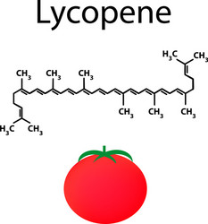 Lycopene is a chemical molecular formula Vector Image