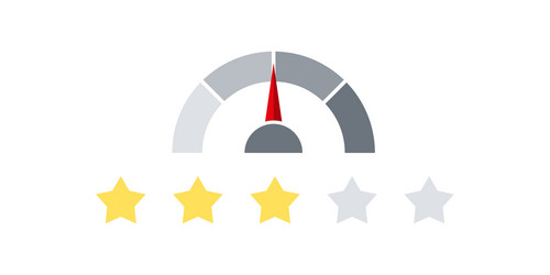 Rating scale service signs Royalty Free Vector Image