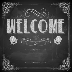 Welcome Chalkboard Sign Vector Images (over 1,100)
