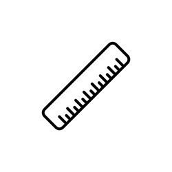Yardstick icon in logotype Royalty Free Vector Image