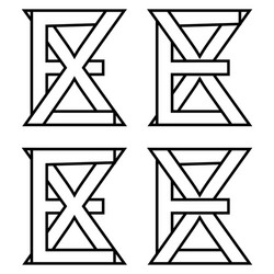 Letter ex triangle logo icon modern stylish Vector Image