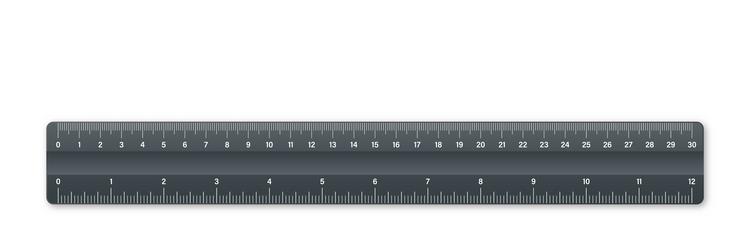Realistic plastic ruler with measurement scale Vector Image