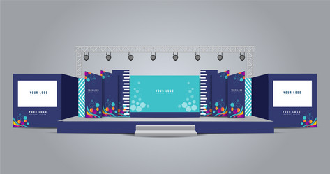 Event stage design for business conferences Vector Image