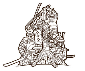 Samurai Outline Vector Images (over 2,300)