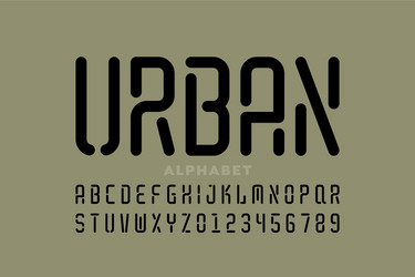 Stencil style font Royalty Free Vector Image - VectorStock