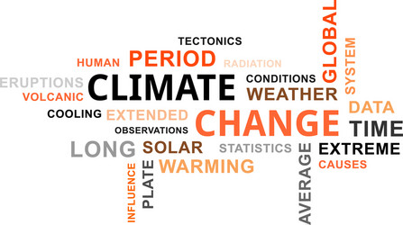 Word cloud - climate change Royalty Free Vector Image
