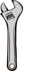 Adjustable wrench Royalty Free Vector Image - VectorStock