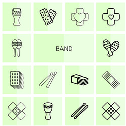 16 band icons Royalty Free Vector Image - VectorStock