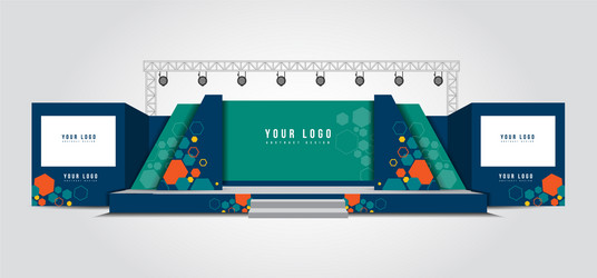 Event stage design for business conferences Vector Image