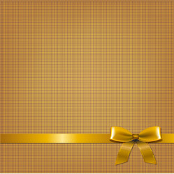 Golden card with ribbon Royalty Free Vector Image