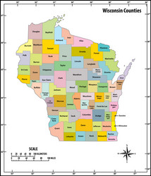Wisconsin State Outline Vector Images (over 650)