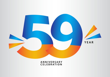 59 year anniversary celebration logotype Vector Image