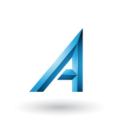 Blue letter a with three layers Royalty Free Vector Image