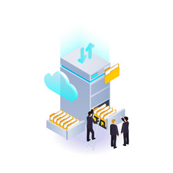 Database storage concept software development Vector Image