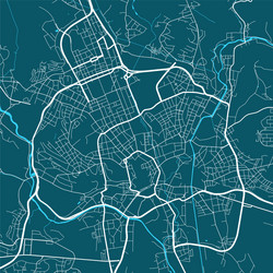 Brno map detailed city poster Royalty Free Vector Image