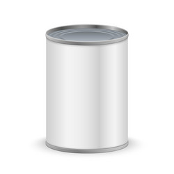 Metal tin can Royalty Free Vector Image - VectorStock
