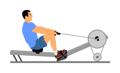 Woman doing cable hammer bicep curls exercise Vector Image