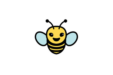 A funny bee comic character Royalty Free Vector Image