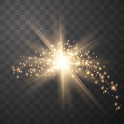 Gold glow light effect Royalty Free Vector Image