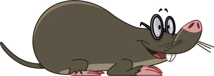 Cartoon cute mole Royalty Free Vector Image - VectorStock