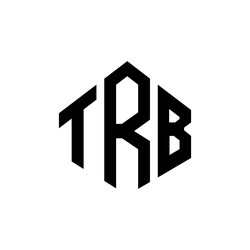 Trb letter logo design with polygon shape Vector Image