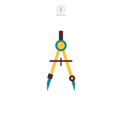 Architecture compass icon symbol template Vector Image