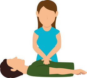 Cardiopulmonary resuscitation cpr emergency aid Vector Image