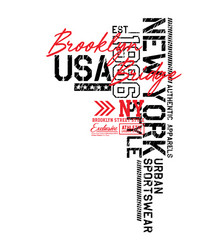 Athletic nyc brooklyn typography design Royalty Free Vector