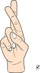 Sign language and the alphabetthe letter b Vector Image