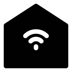 Smart home with wireless wi-fi connection Vector Image