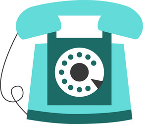 Blue home phone on a white background Royalty Free Vector