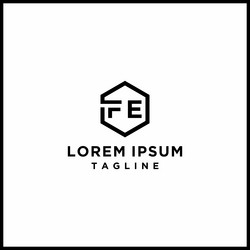 Fe circle logo Royalty Free Vector Image - VectorStock