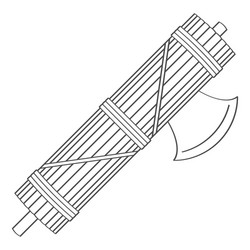 Icon with roman fasces Royalty Free Vector Image