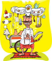Cartoon Indian Chef Vector Images (over 240)