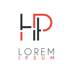 Logo between letter p and h or ph Royalty Free Vector Image