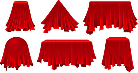 Presentation silk cloth set Royalty Free Vector Image