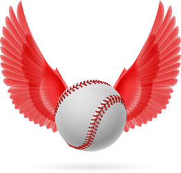 Flying baseball Royalty Free Vector Image - VectorStock