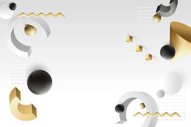 Gradient 3d geometric background design Royalty Free Vector